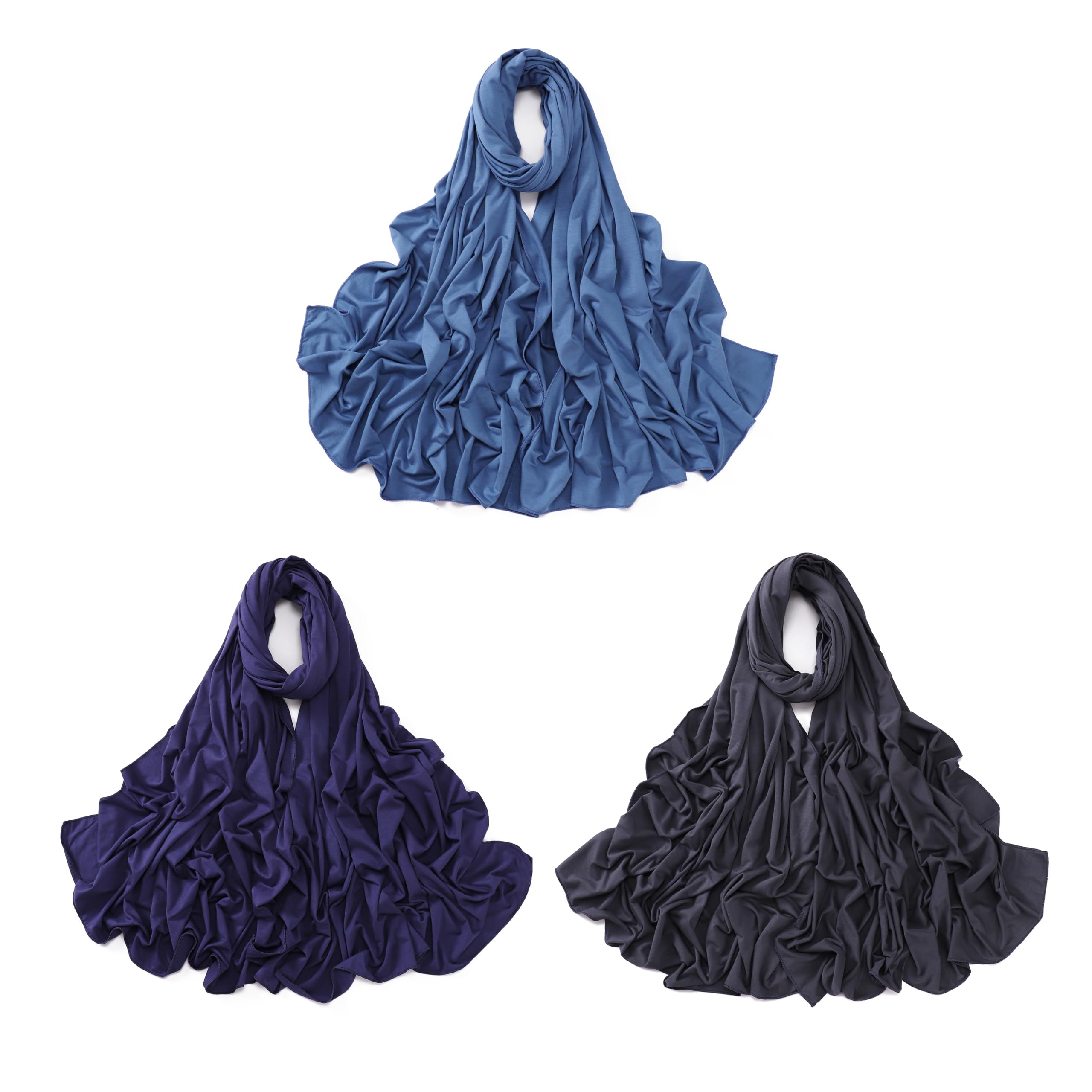 NOOR Premium Soft & Lightweight Jersey Hijab for Women - Breathable Mu ...